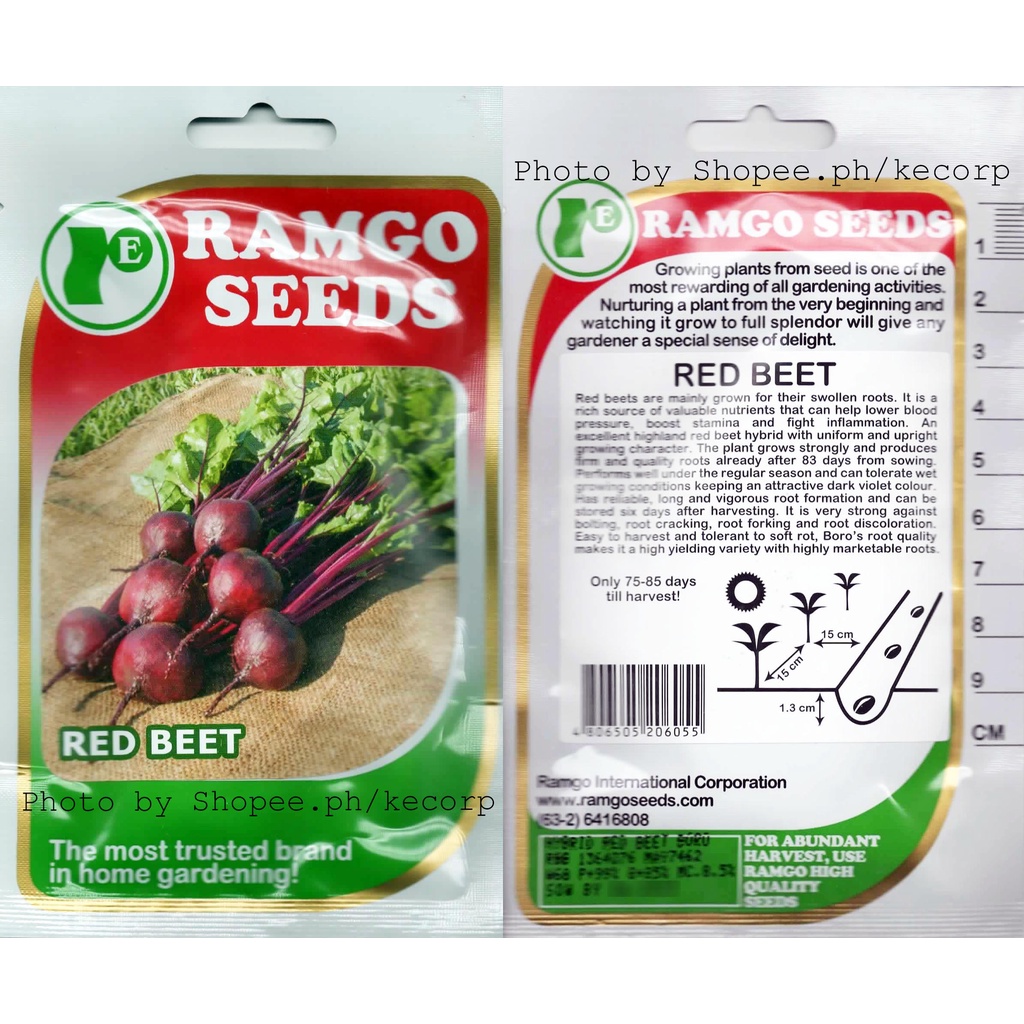 Ramgo RPO Seeds Red Beet (Original Pack) KECORP_S1 | Shopee Philippines
