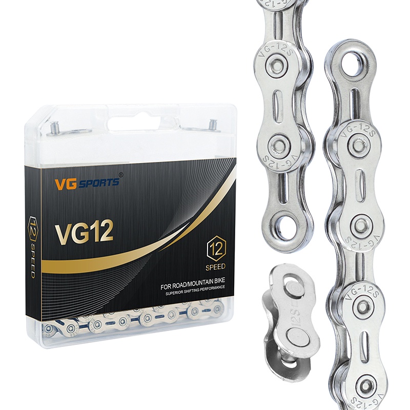 VG Sports Bicycle Chain 12 24 36 Speed Silver Gold Rainbow Titanium ...