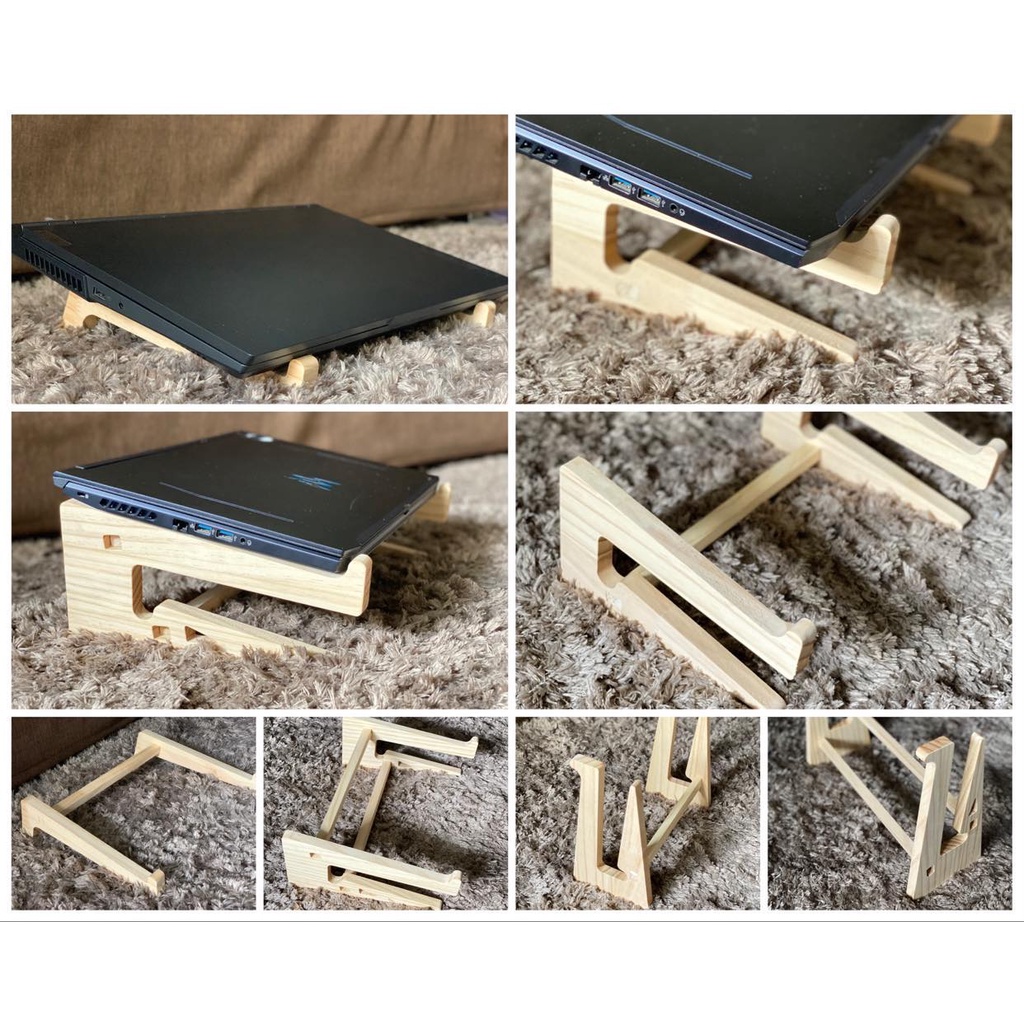 Wooden Laptop Riser / Laptop Wood Stand | Shopee Philippines