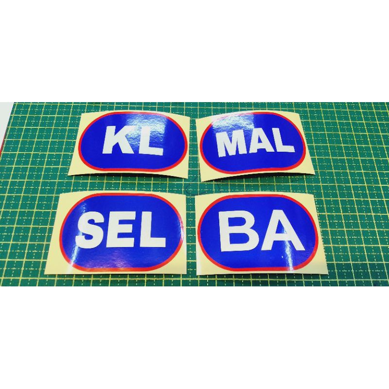 STICKER KERETA STICKER MOTOR KL SEL MAL BA | Shopee Philippines