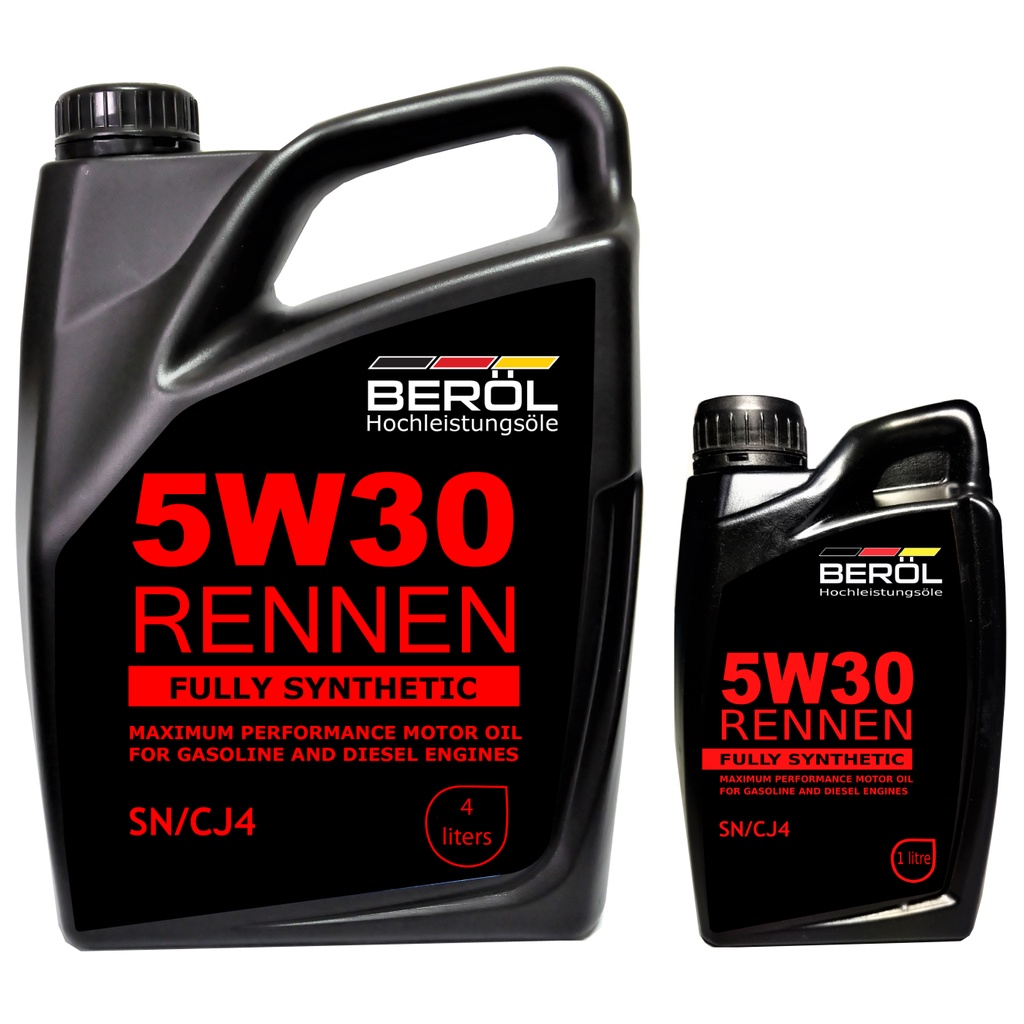 Berol Rennen 5W30 FULLY SYNTHETIC SN/CJ4 (1L) | Shopee Philippines