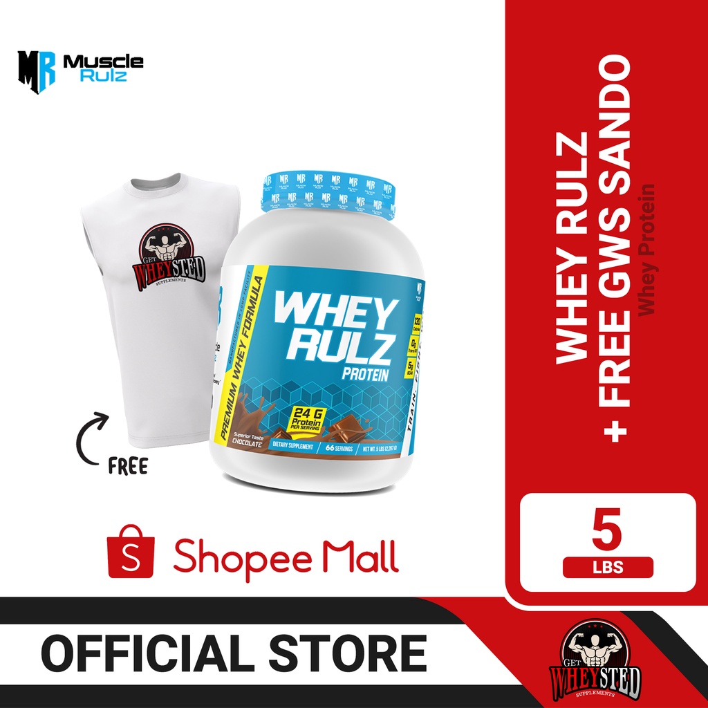 MUSCLERULZ WHEY RULZ 5LBS ( FREE GWS SANDO ) | Shopee Philippines