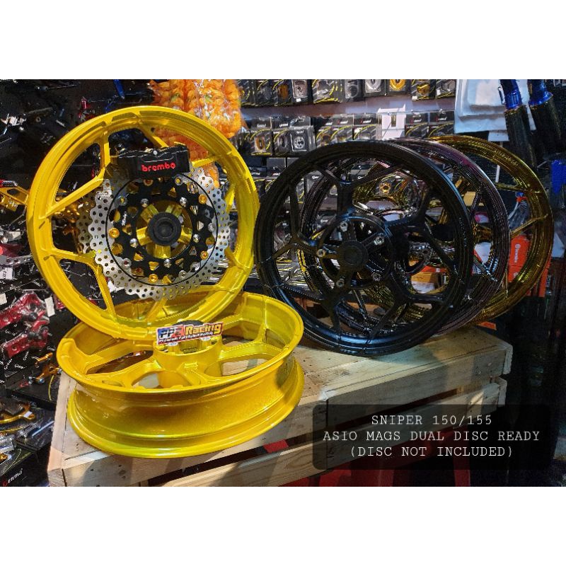 ASIO MAGS S1/S2 DUAL DISC READY (FRONT & REAR) - SNIPER 150/155 (DISC ...