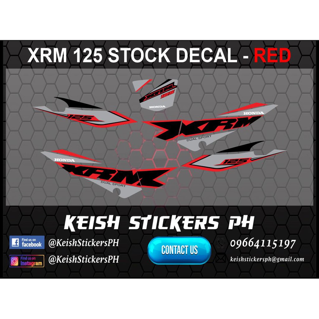 Stock Decal for XRM 125 V1 | Shopee Philippines