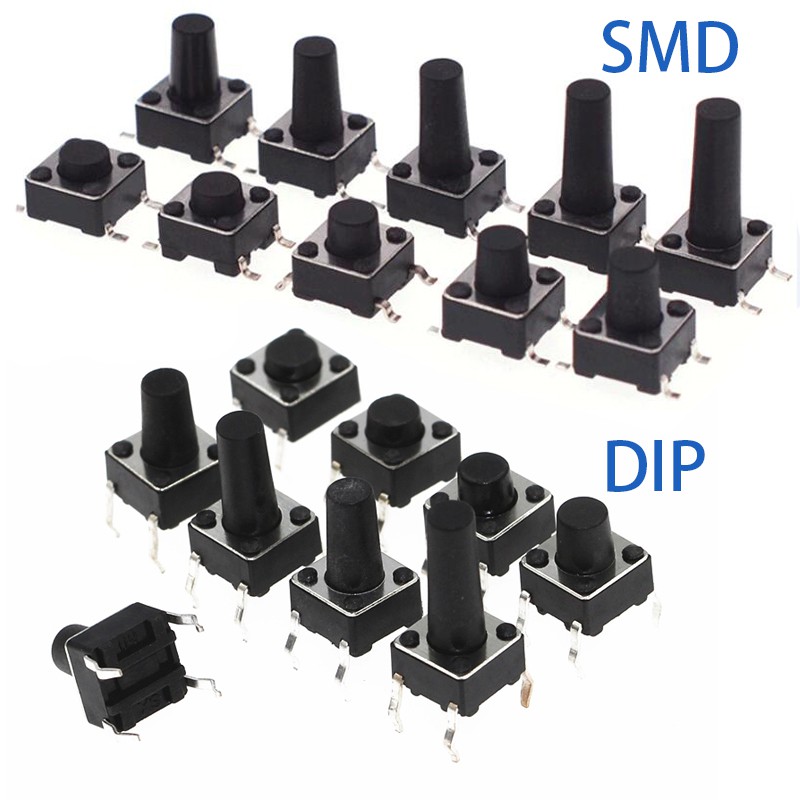 20PCS SMD 4PIN 6x6x4.3/5/6/7/8/9/10 mm Micro Tact Switch 0.5A 50V Push ...