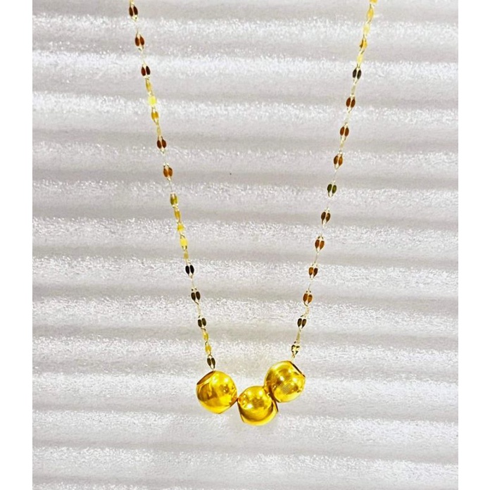 COD 18K TRIPLE CATS EYE PENDANT NECKLACE | Shopee Philippines