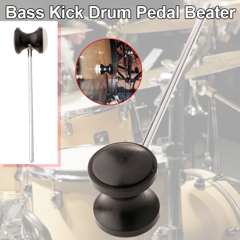 Stainless Steel Drum Pedal Beater Stick for Drummer Black&Silver 22.4cm ...