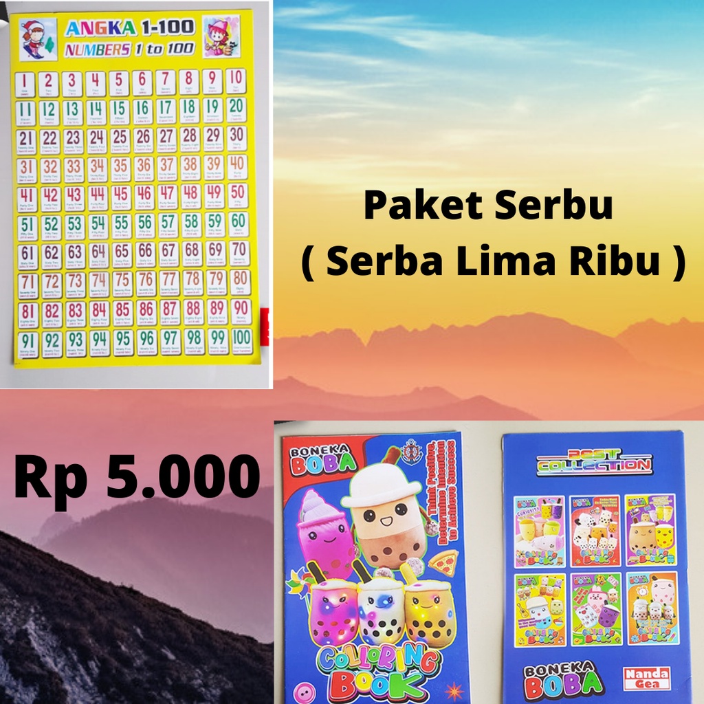 Poster Numbers 1 - 100 & Coloring Book 2 in 1 Boba | Shopee Philippines
