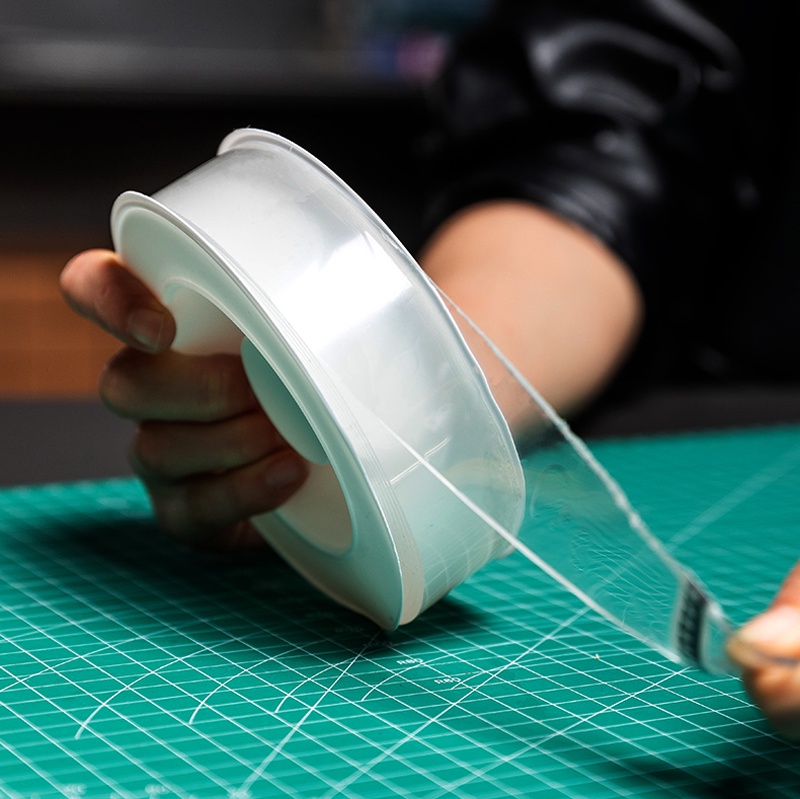 Deli 1.5M/5M Double-Sided Transparent Adhesive Tape Reusable Washable ...