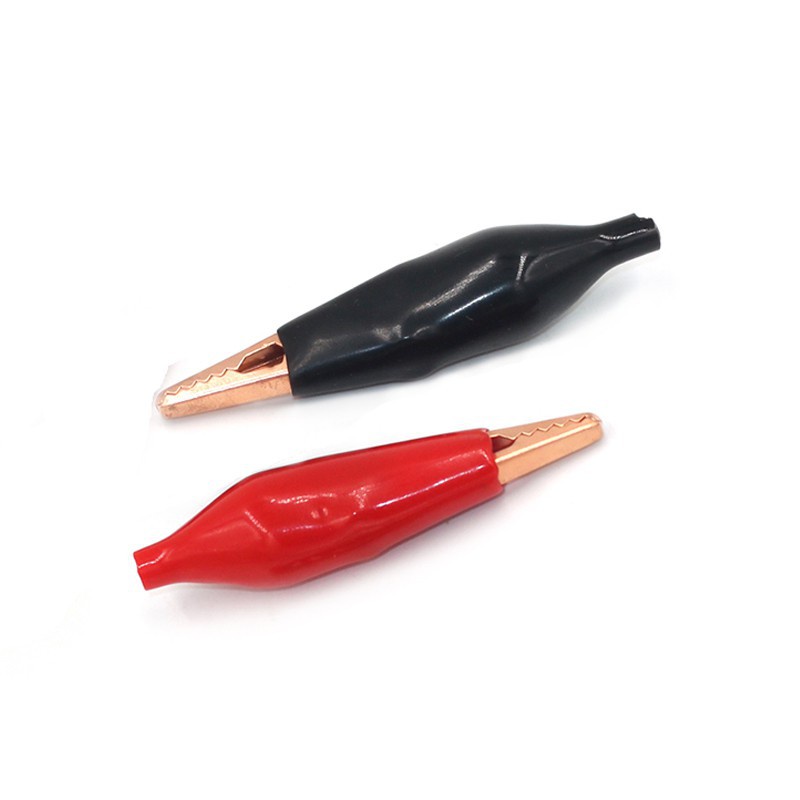 1pair Copper 45mm/35mm Alligator Clip Crocodile Electrical Clamp with ...