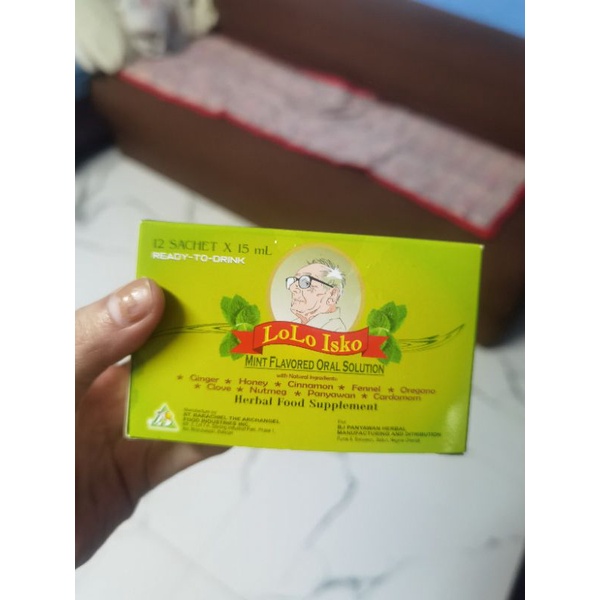 LOLO ISKO 12 sachets 15ml - MINT FLAVOR ORAL SOLUTION | Shopee Philippines