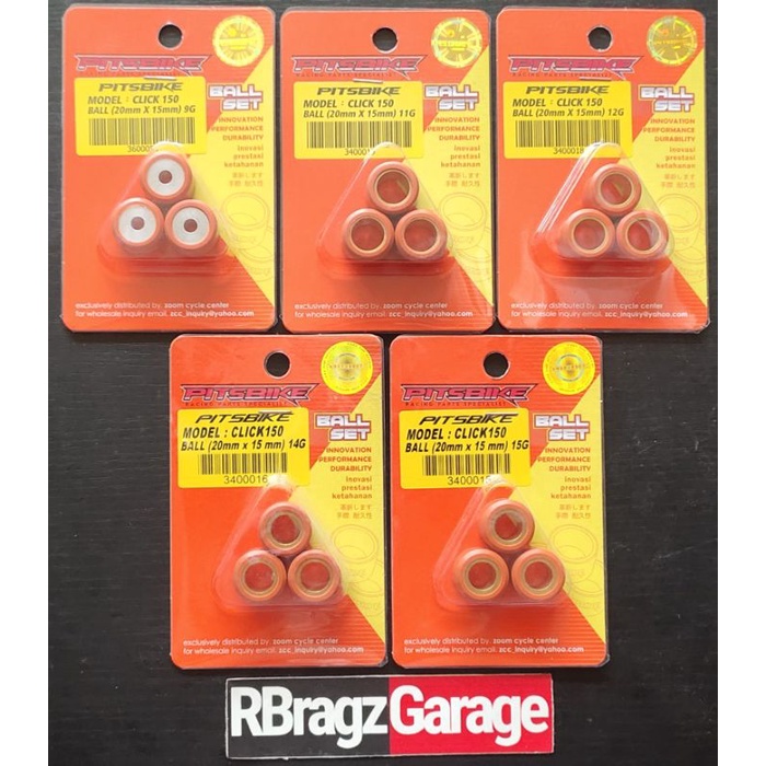 Pitsbike Flyball Click 125,150 / PCX / Airblade 150 / ADV - 11g to 18g ...