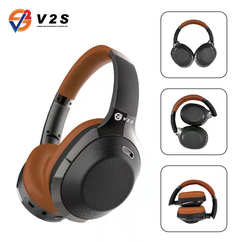 V2S S1000 Head-mounted Bluetooth headphone Surround Stereo Multi ...