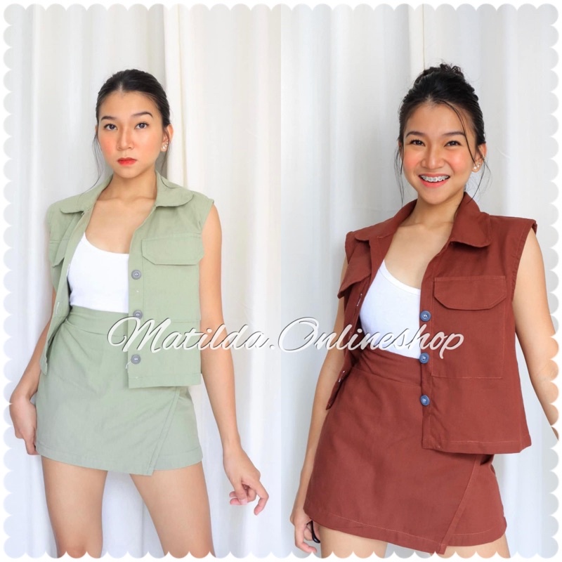 FAYE TERNO TOP AND SKORT by matilda.clothing | Shopee Philippines
