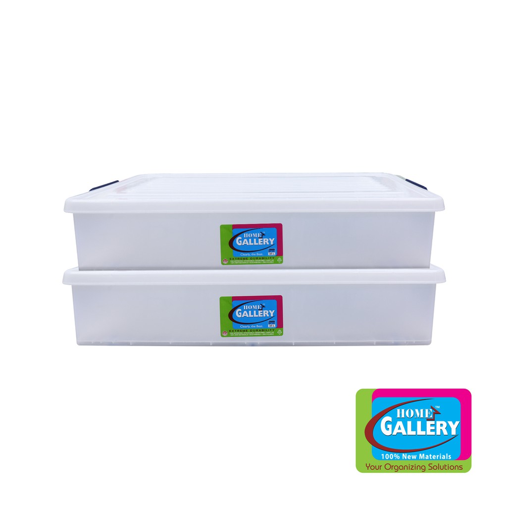 Home Gallery Underbed Storage Box with Wheels | Capacity: 35L ...