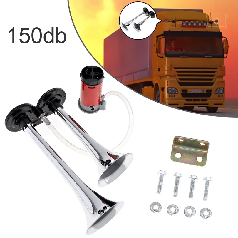 12V 150DB Super Loud Air Horn Dual Trumpet with Compressor Super Loud ... 12V 150DB Super Loud Air Horn Dual Trumpet with Compressor Super Loud ...