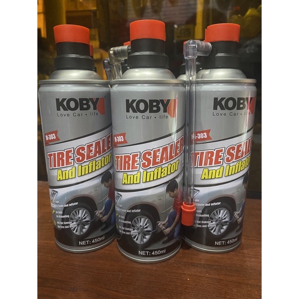 KOBY Tire Sealant and Inflator 450ml | Shopee Philippines