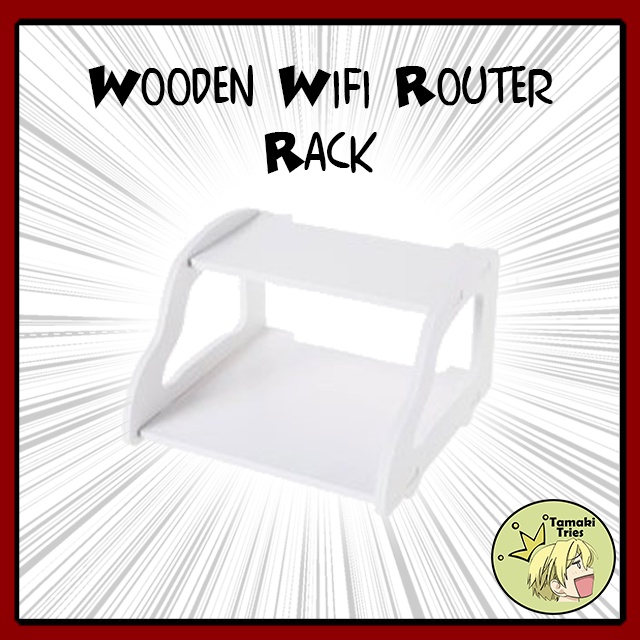 Wooden Mounted Wifi Router Holder Wall Hanging Shelf Storage Rack ...