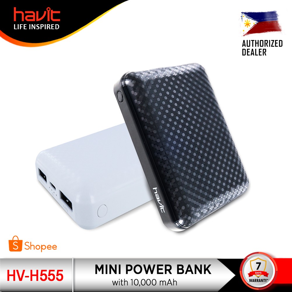 HAVIT H555 Portable Durable Suitcase Power Bank 10000mAh power bank ...