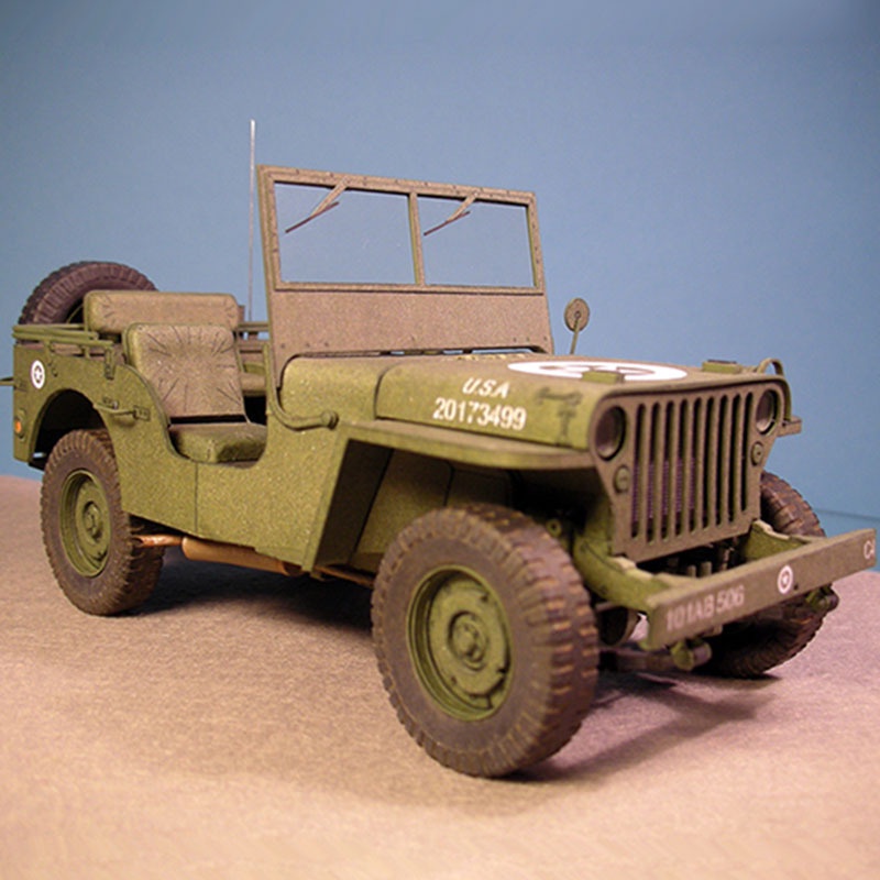 Paper Model 1:25 American Willys Jeep Military Vehicle Model Willys ...