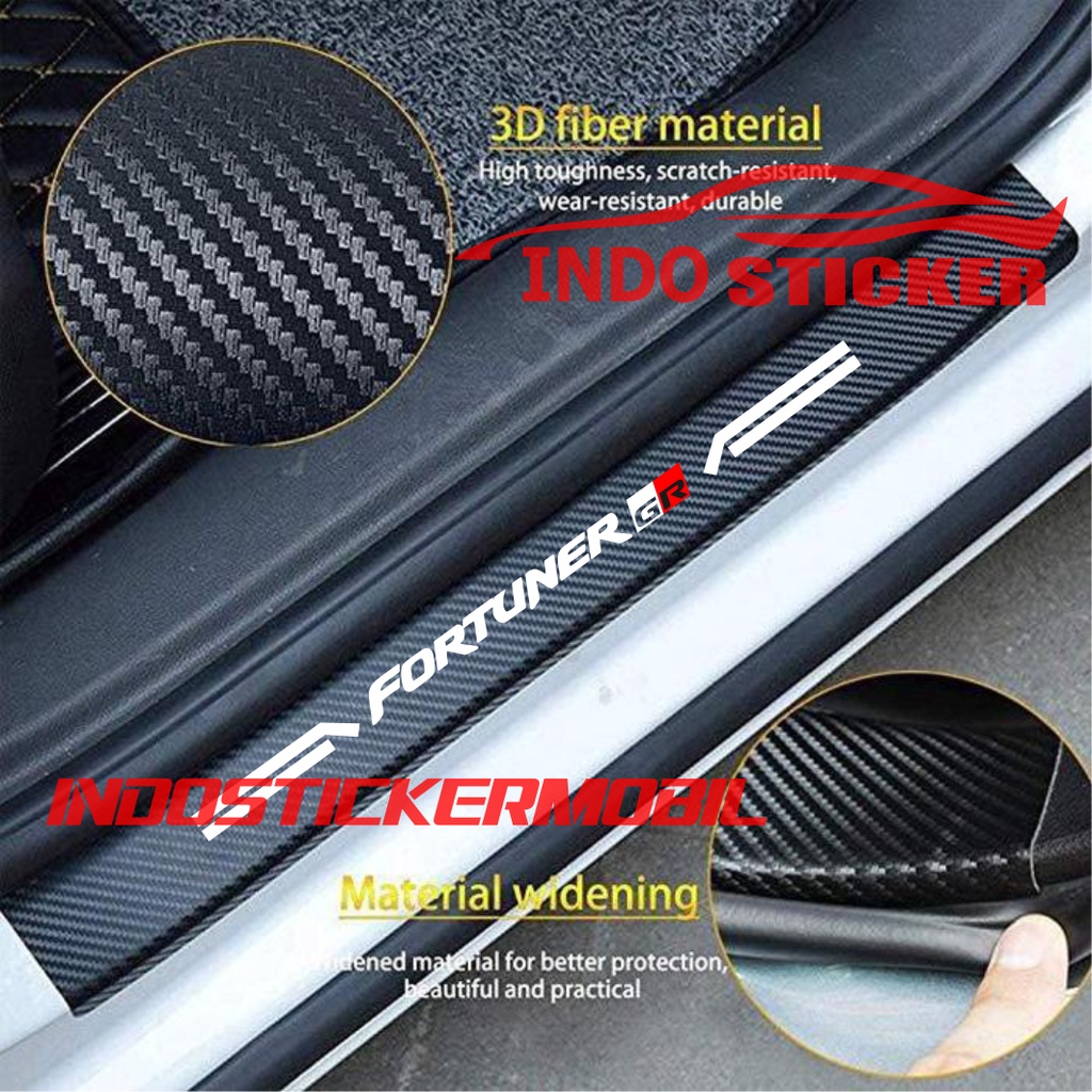 Sticker Cutting 4PCS FORTUNER GR CAR STICKER 3D CARBON STICKER TOYOTA ...