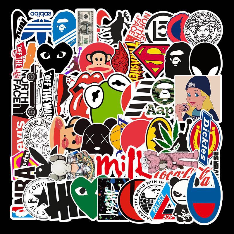 xs137-50pcs Fashion Brand ins Graffiti waterproof stickers | Shopee ...