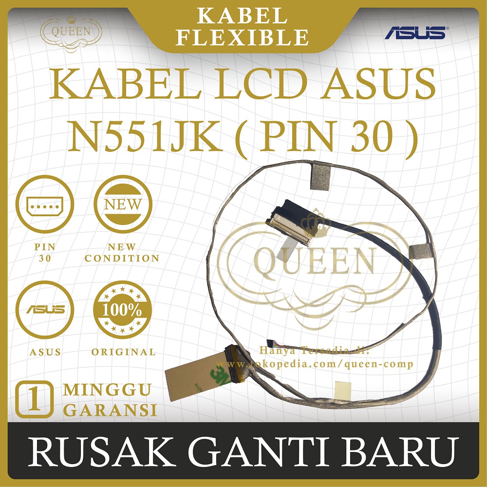 Asus N551 N551JM N551JK DC Laptop Flexible Cable020022O0s ( PIN 30 ...