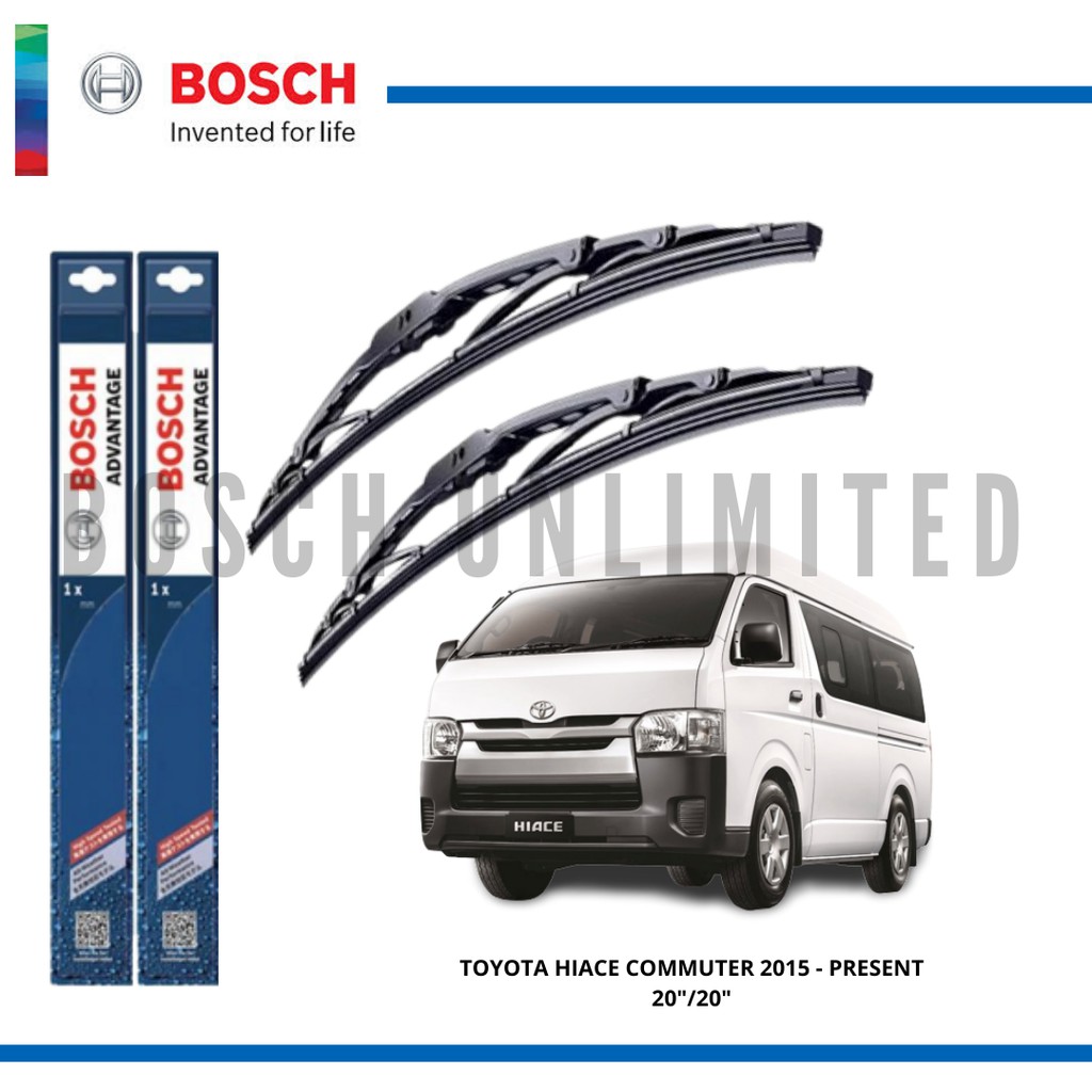 Bosch ADVANTAGE Wiper Blade Set for Toyota HIACE COMMUTER 2015 - PRESENT | Shopee Philippines