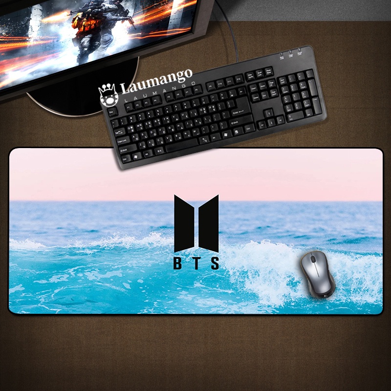 Kpop-BTS Computer Desk Rubber Keyboard Accessories Wireless Gamer Mouse ...