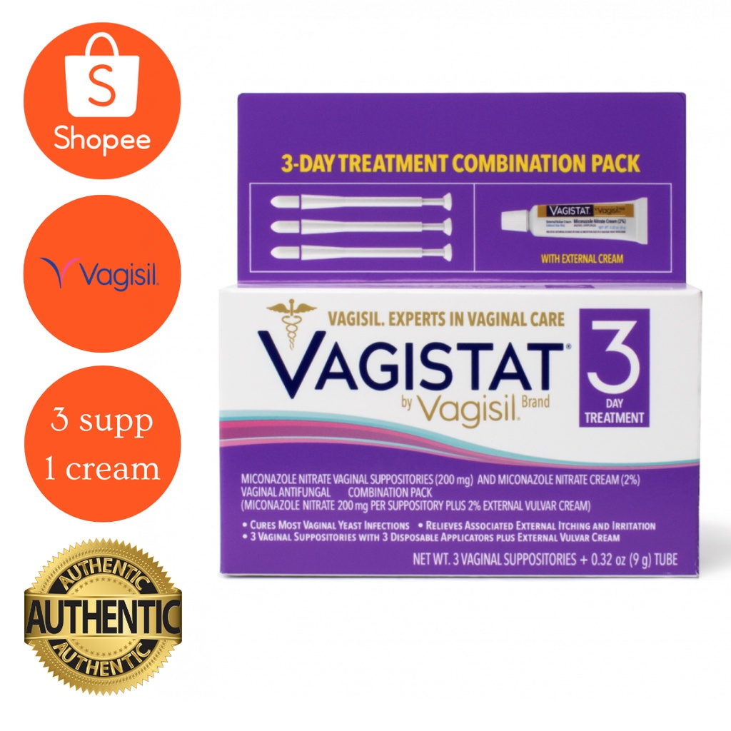 VAGISTAT 3 DAY YEAST INFECTION TREATMENT 3 SUPPOSITORIES AND CREAM JULY ...