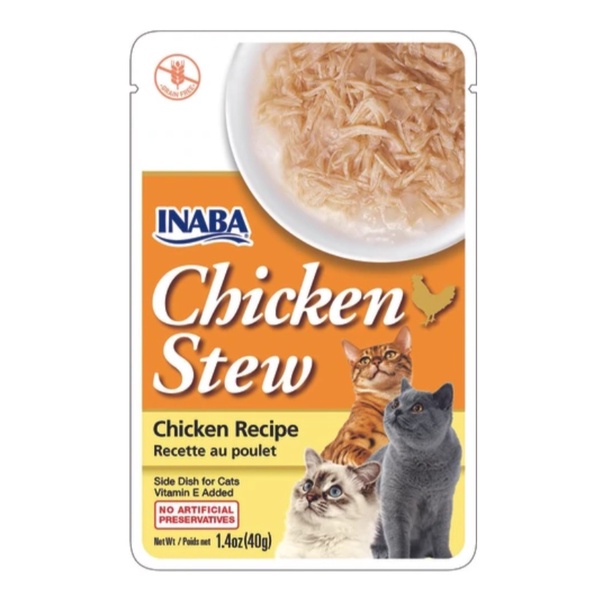 Inaba Chicken Stew Side Dish for Cats Wet Cat Food 40g(1 pouch ...