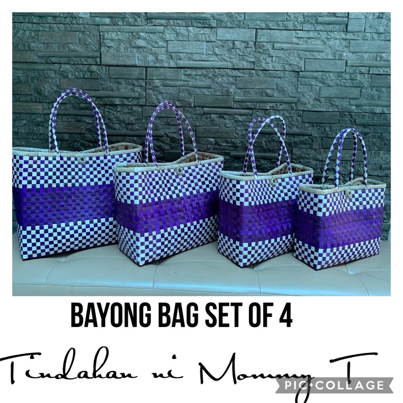 Native Bayong Bag Set of 4 | Shopee Philippines