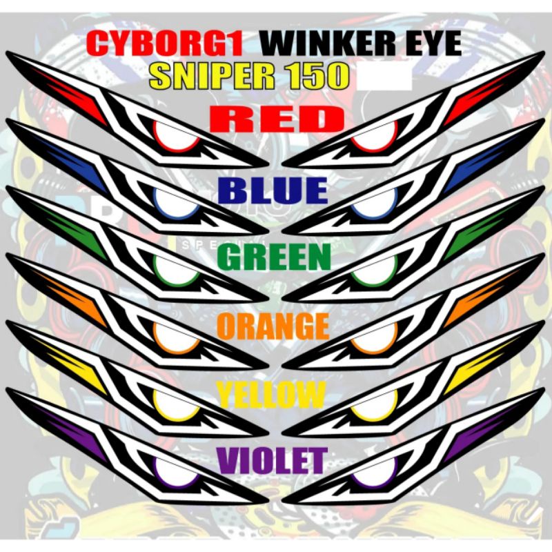 Yamaha Sniper 150 Cyborg Winker Eye Transparent | Shopee Philippines
