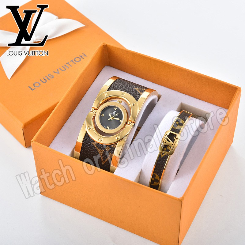 Louis Vuitton LV Watches For Women Original Analog Gold Ladies Watches ...