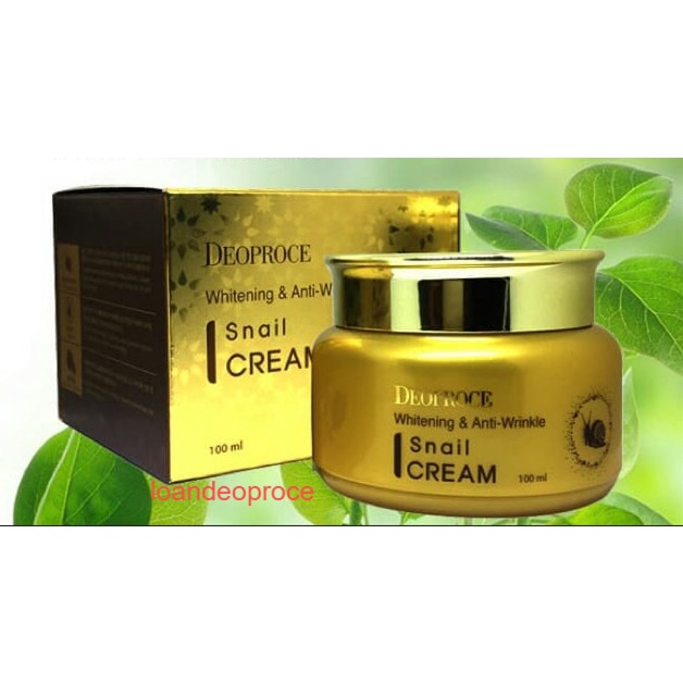 Deoproce whitening and anti-wrinkle cream with snail mucus ingredients ...