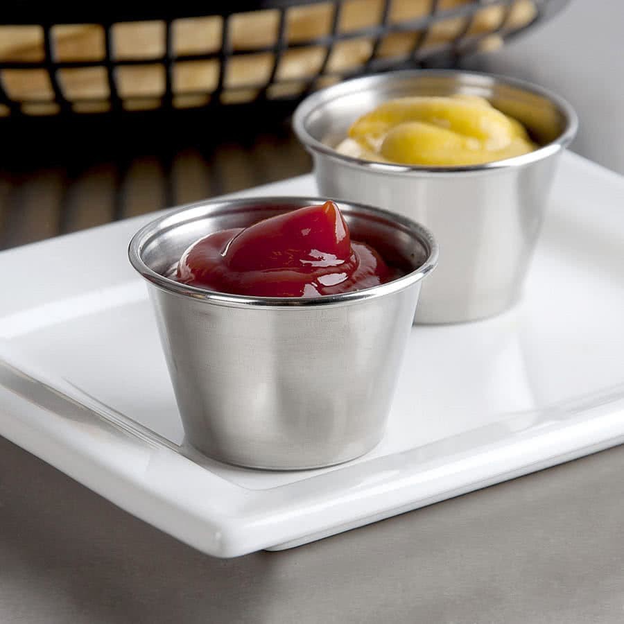 Stainless Steel Sauce Cup Holder 2.5 oz. Horeca Sauce Container ...
