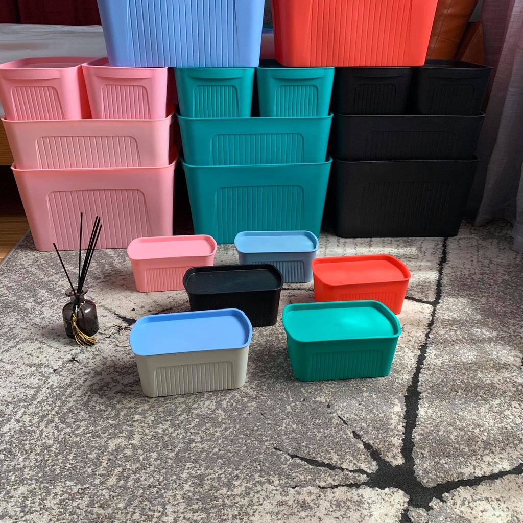 4L 10L Storage box with lid finishing box building blocks toy sundries ...