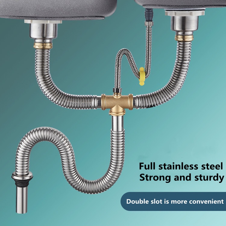 Water pipe water tank stainless Kitchen sink drain pipe basin tools ...