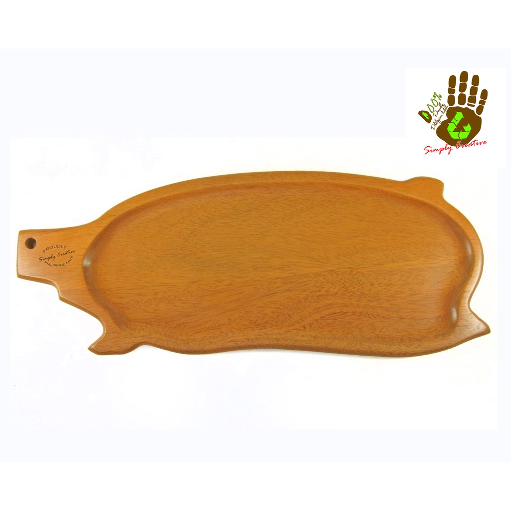 Simply Creative Wooden Lechon Tray, Belly Size 22". Pig Platter ...