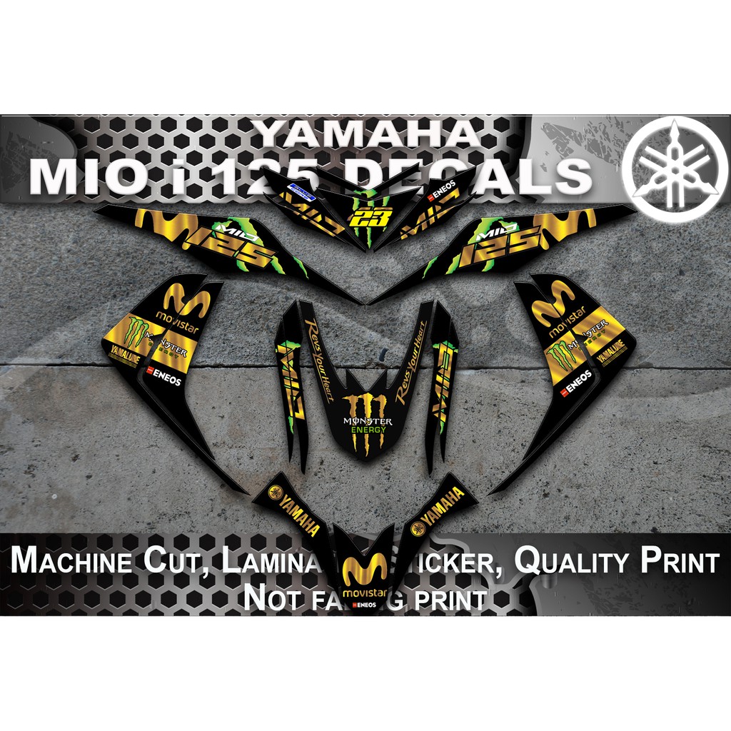 YAMAHA Mio i 125 decals sticker Movistar MOTORCYCLE PARTS AND ...