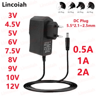 AC 100V-240V adapter DC 3V 4.5V 5V 6V 7.5V 8V 9V 10V 12V 500mA 1A 2A ...