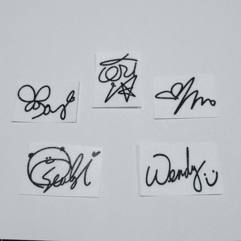 Red Velvet Signature Sticker Transparent or Signature by Twobarehands ...