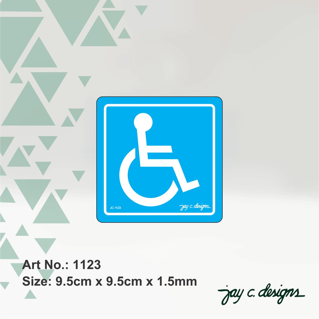 Jay C. Designs Acrylic Sign Disabled Person Signage 1123 | Shopee ...