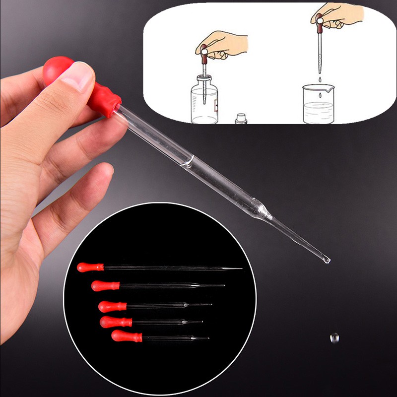 2Pcs Rubber Head Glass Pipettes Dropper Lab Glassware Tool For ...