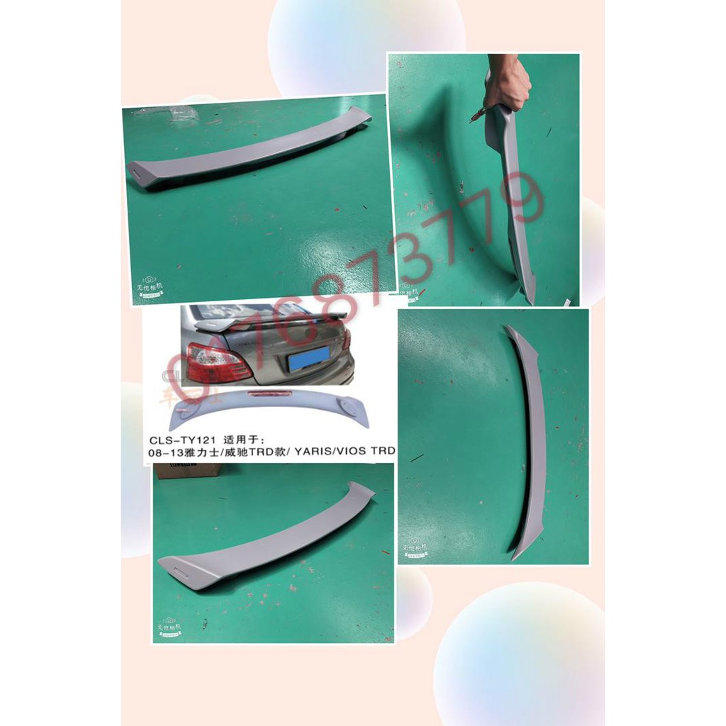 TOYOTA VIOS 2007-2012 TRD SPOILER WITH BRAKE LIGHT | Shopee Philippines