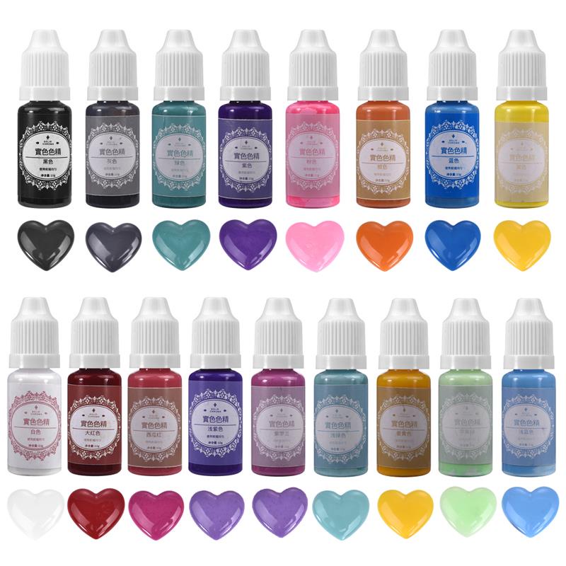 Epoxy Resin Pigment 14 Colors, Translucent Resin Dye Liquid Colorant ...