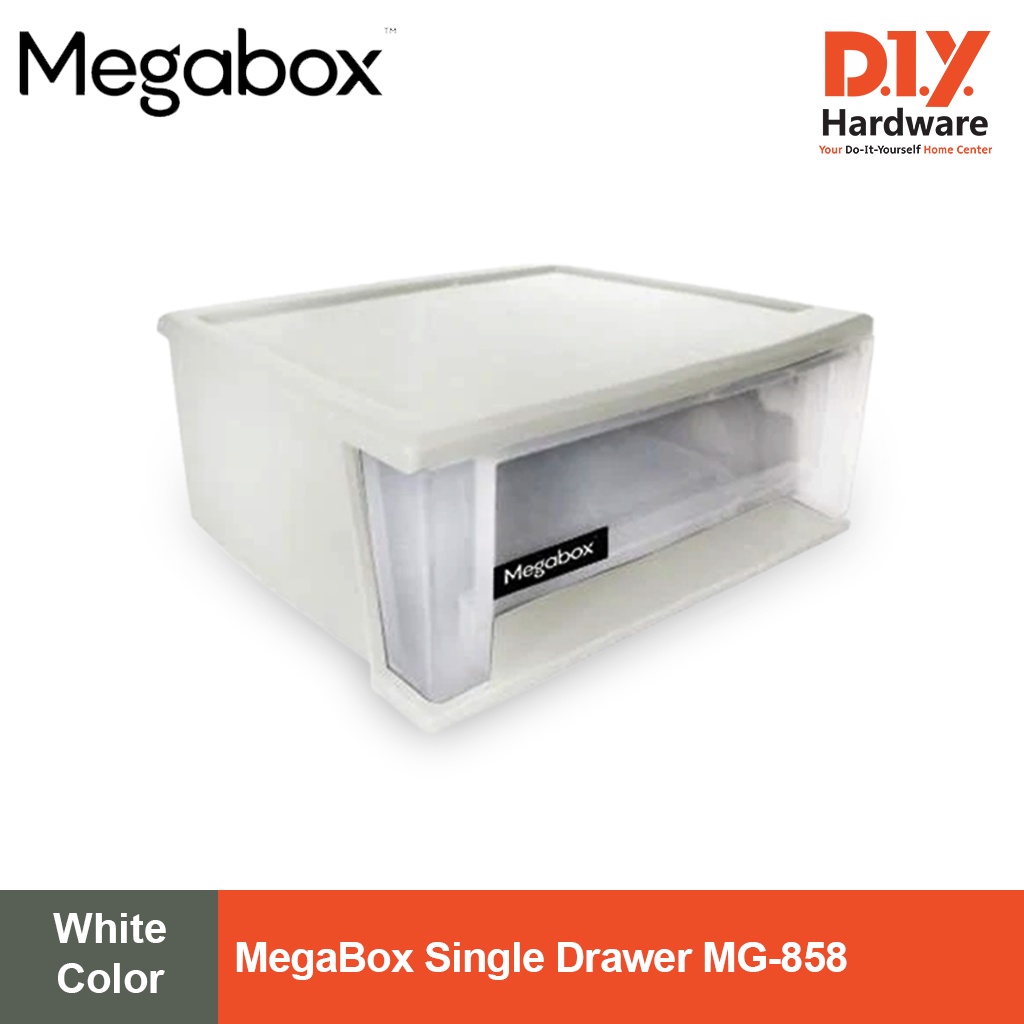 MegaBox Single Drawer White | Gray | Shopee Philippines