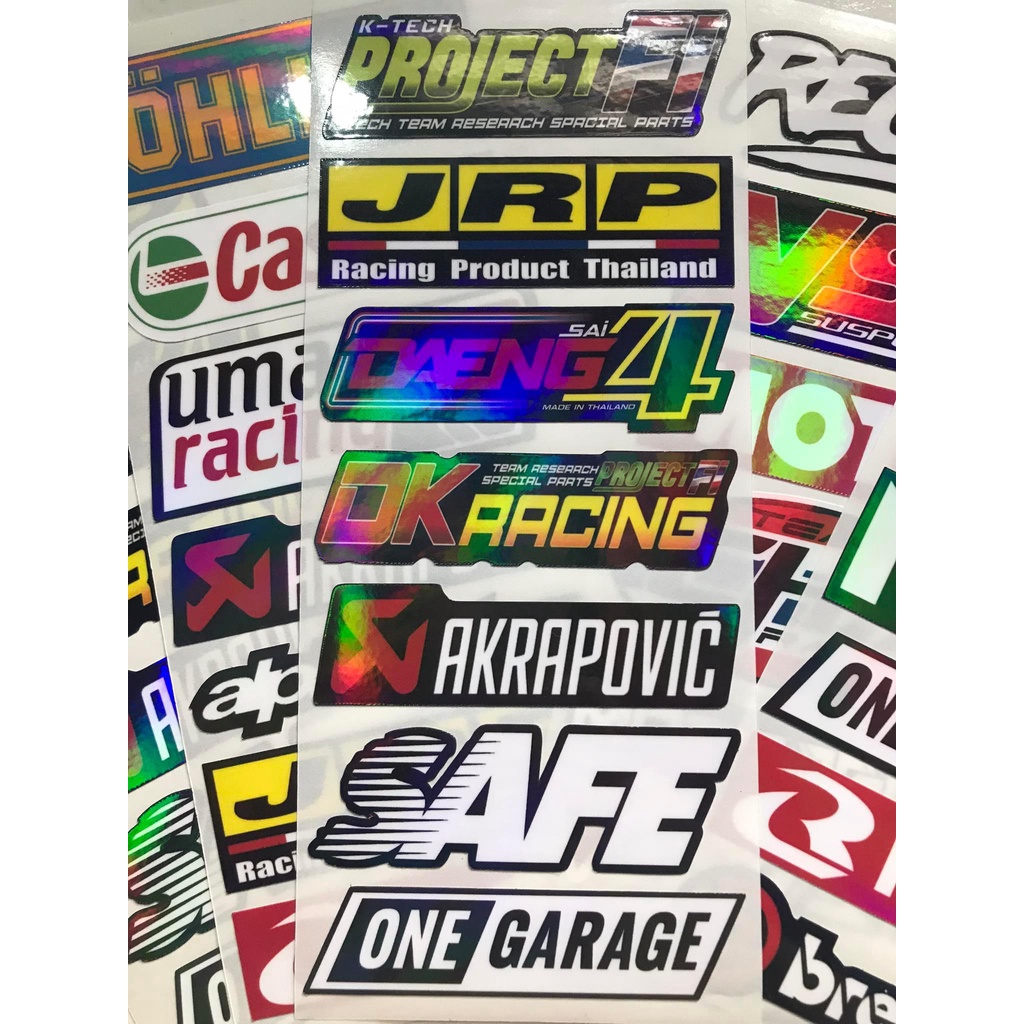 Thai Sticker Set 7 pcs Holographic Motorcycle Stickers | Shopee Philippines