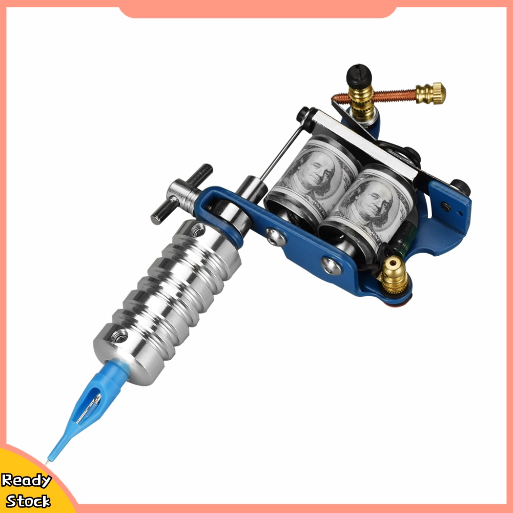 HUA Professional Body Art Wrap Coil Liner Shader Tattoo Machine Kits ...