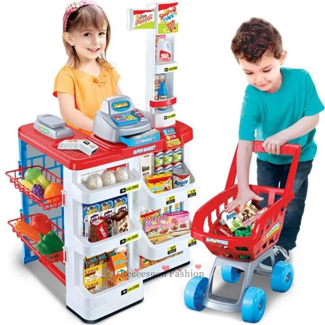 Mini Grocery Store set Kids educational toy girl pretend play mini ...